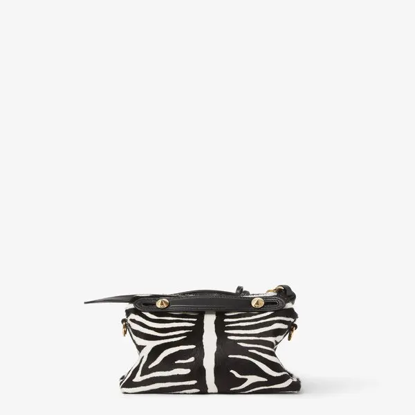 Fendi By The Way Soft Mini Tiger-print Cavallino Leather Bag - [black]